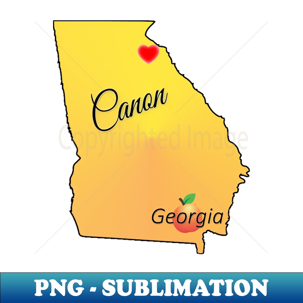 Canon Georgia state with heart locator - Vintage Sublimation | Inspire ...