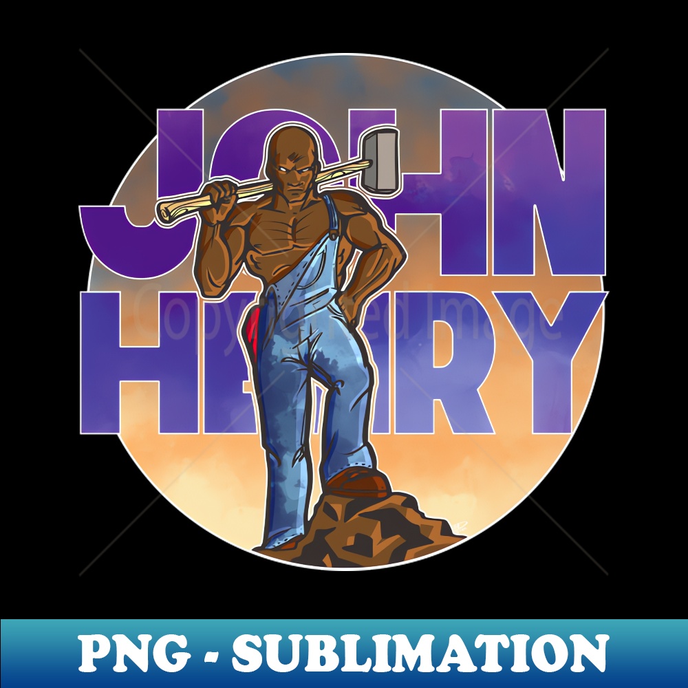 The Legend of John Henry - Vintage Sublimation PNG Download | Inspire ...