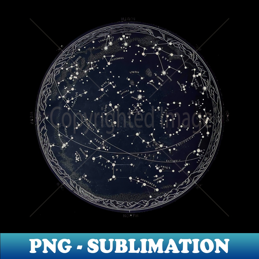 Map Of The Night Sky - Elegant Sublimation PNG Download - Bo | Inspire ...