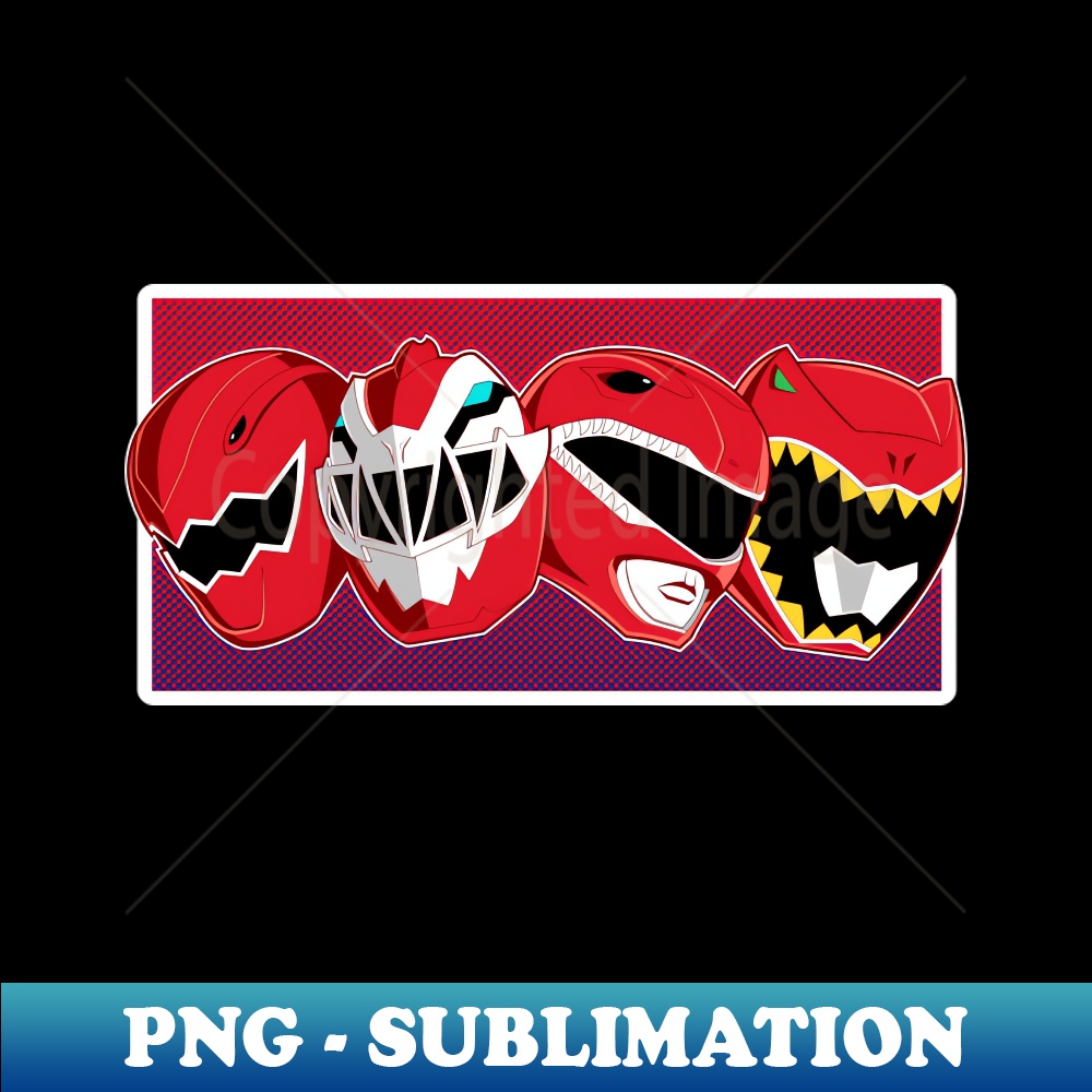 Forever Red Dino Rangers - Premium PNG Sublimation File - En | Inspire ...