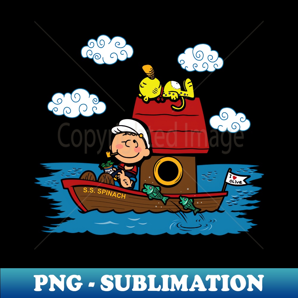 Cute Vintage Popeye The Sailor Man Out To Sea - Trendy Subli | Inspire ...