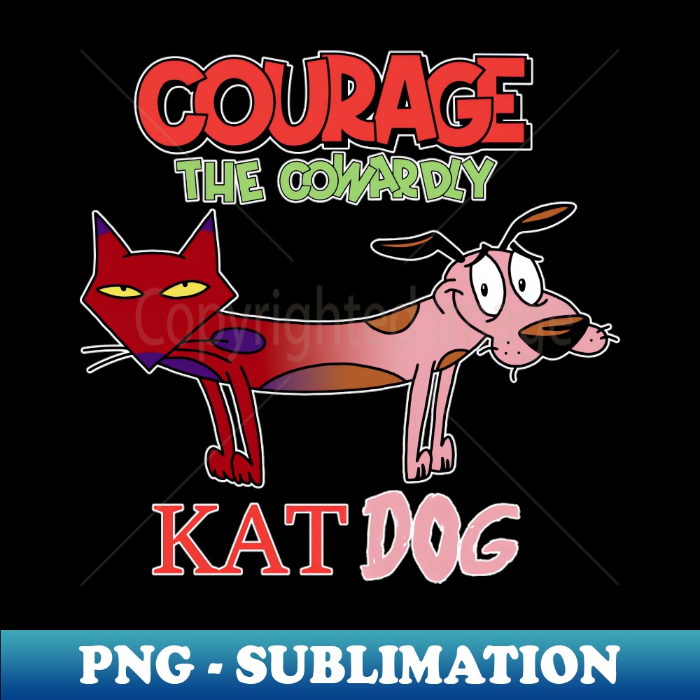 Courage The Cowardly KatDog - Exclusive PNG Sublimation Down | Inspire ...