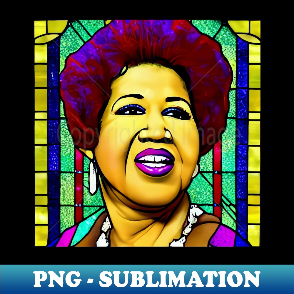 Aretha Franklin Stained Glass - Exclusive Sublimation Digita | Inspire ...