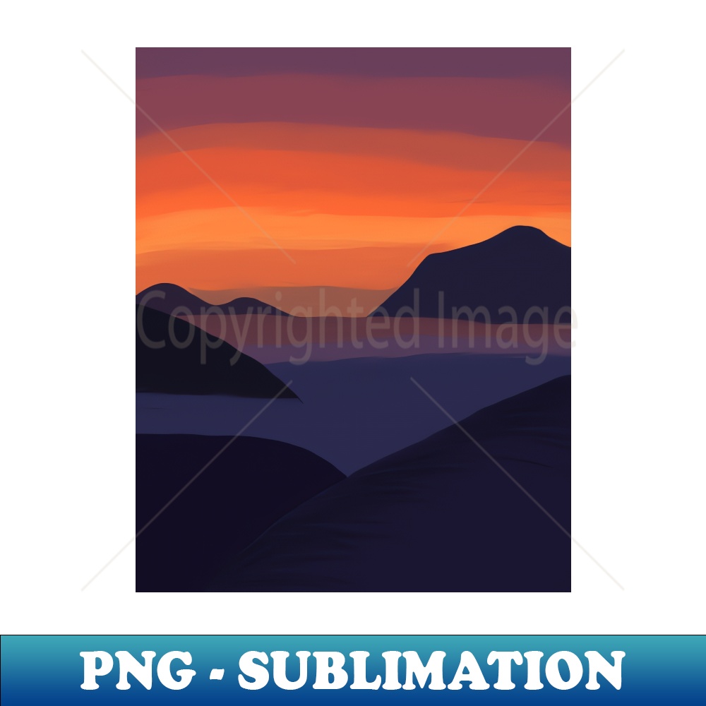 Sunset Sky Colors with Dark Mountains - Unique Sublimation P | Inspire ...