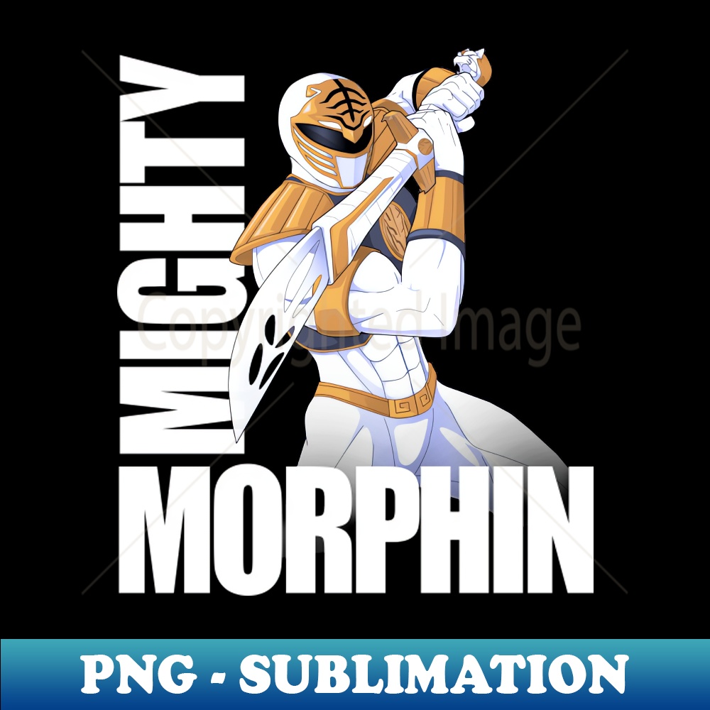 White Power Ranger - Instant PNG Sublimation Download - Perf | Inspire ...