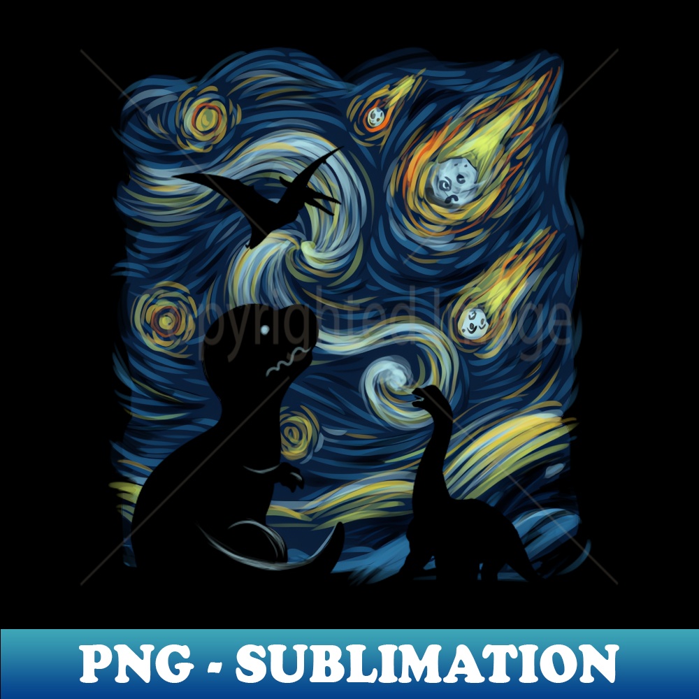Dinosaurs in the starry night - Signature Sublimation PNG Fi | Inspire ...