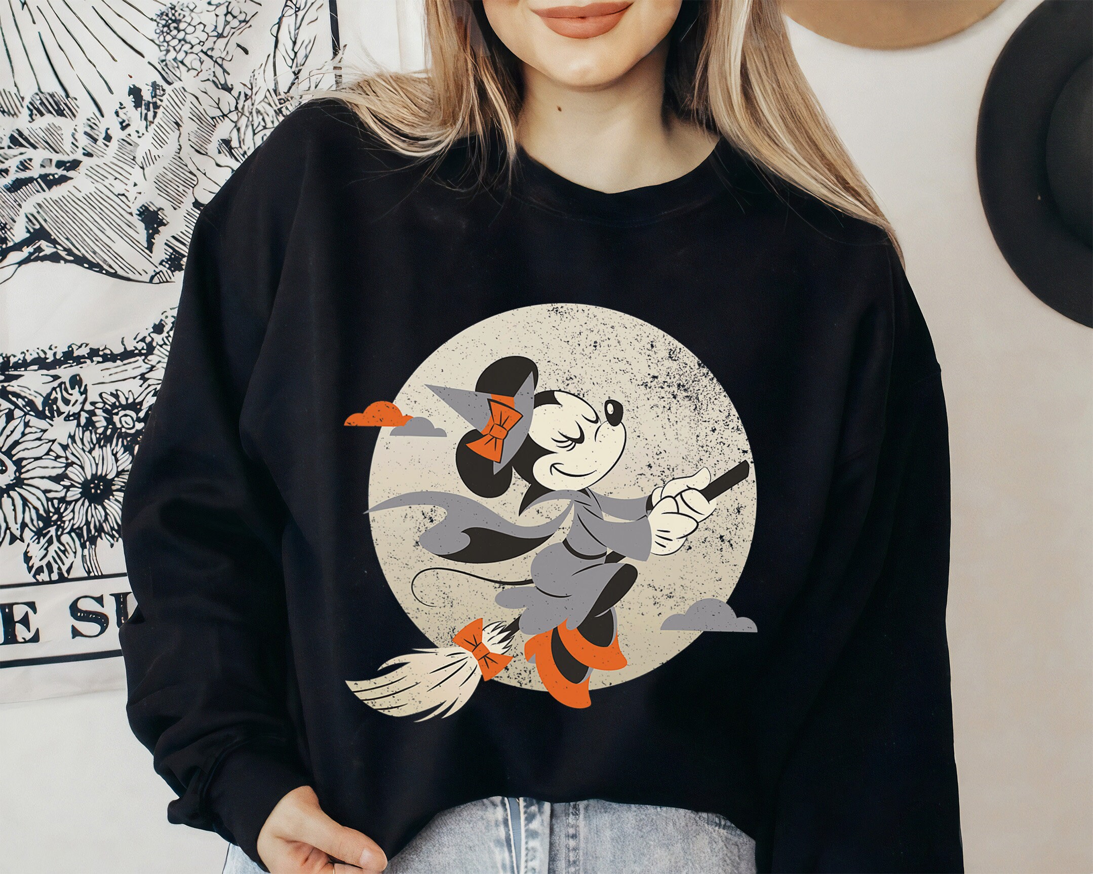 Disney Minnie Mouse Flying Witch Costume Halloween Shirt, Mi | Inspire ...