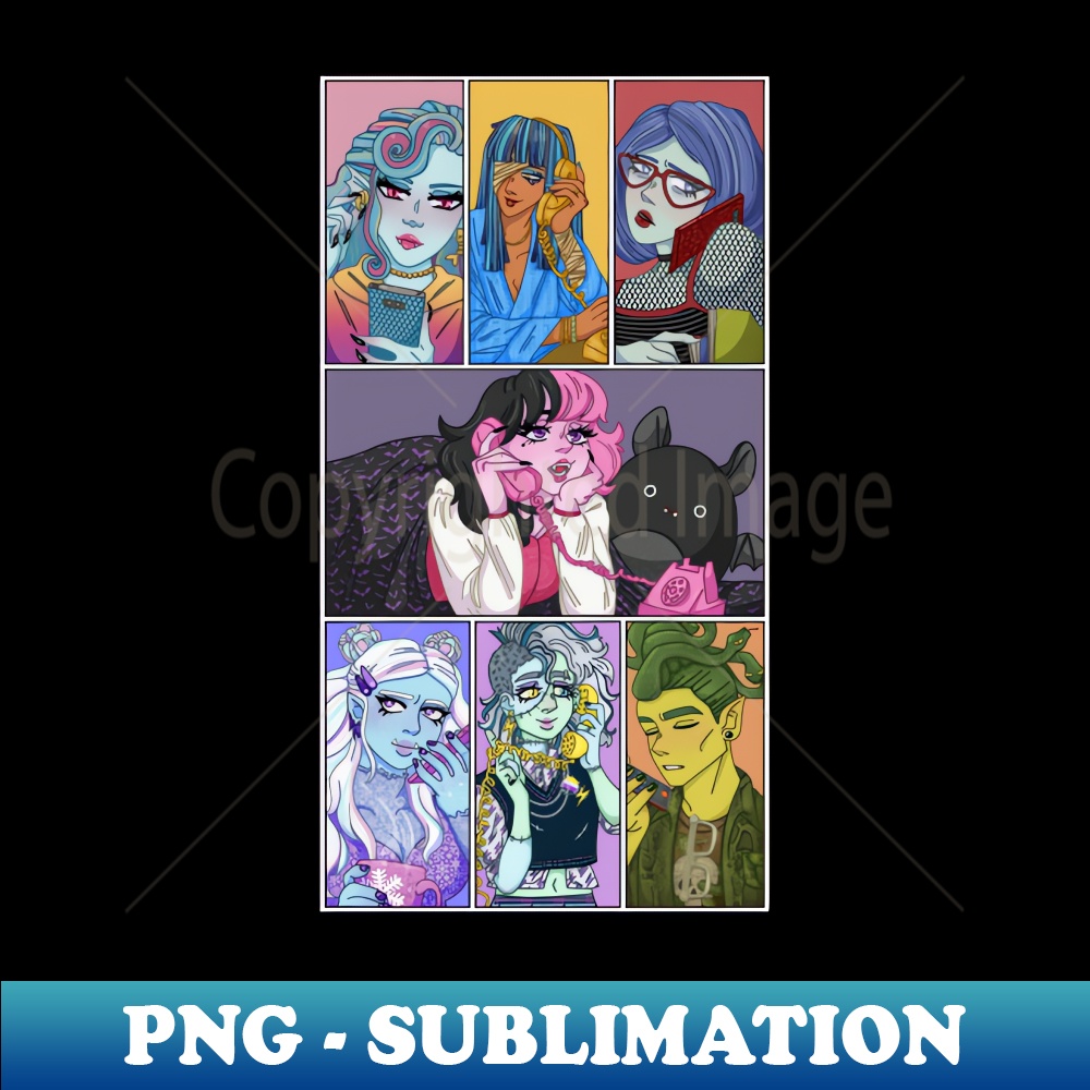 Monster High Ghouls Gossiping - PNG Transparent Sublimation - Inspire ...