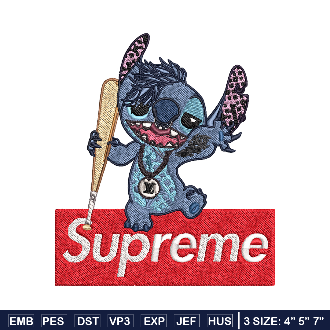 Stitch Supreme Embroidery design, cartoon Embroidery, cartoo | Inspire ...