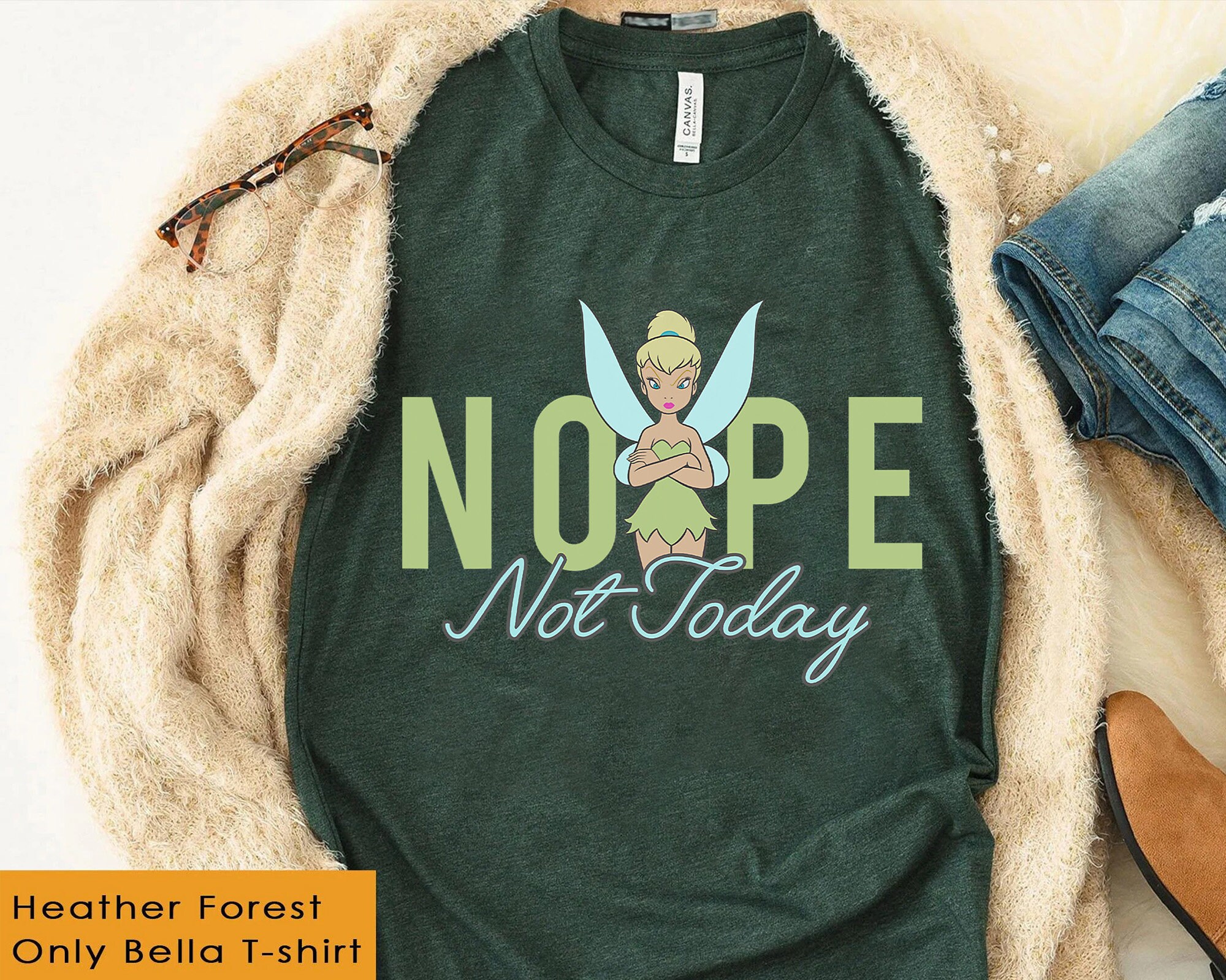 Disney Peter Pan Tinker Bell Nope Not Today Shirt, Disney F - Inspire ...