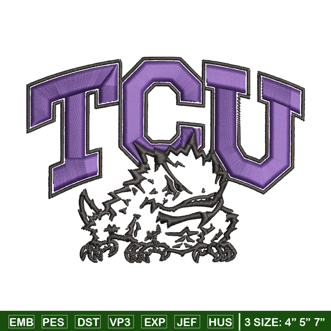 TCU Horned Frogs embroidery design, TCU Horned Frogs embroid | Inspire ...