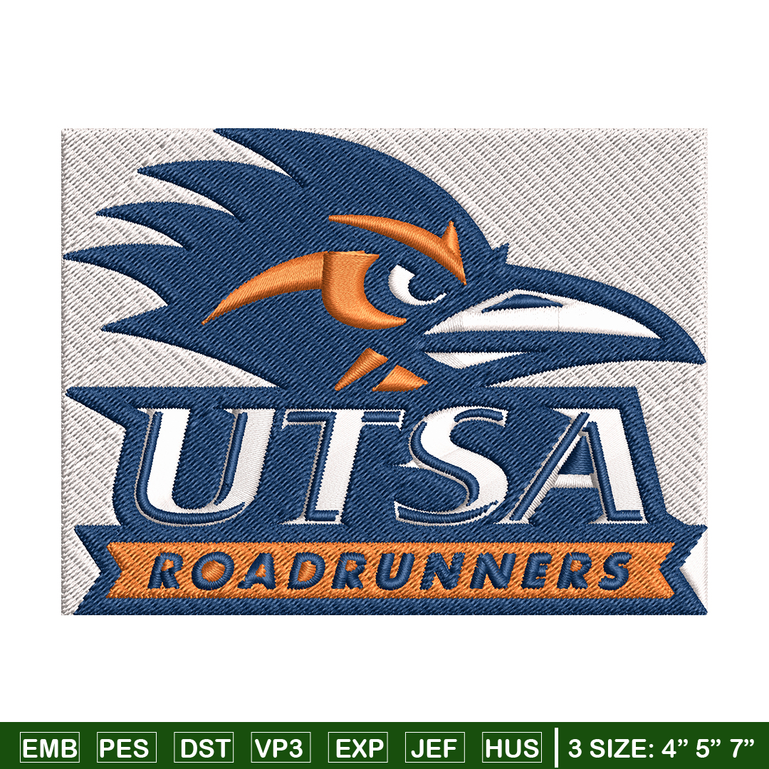 Texas SA Roadrunners embroidery design, Texas SA Roadrunners | Inspire ...