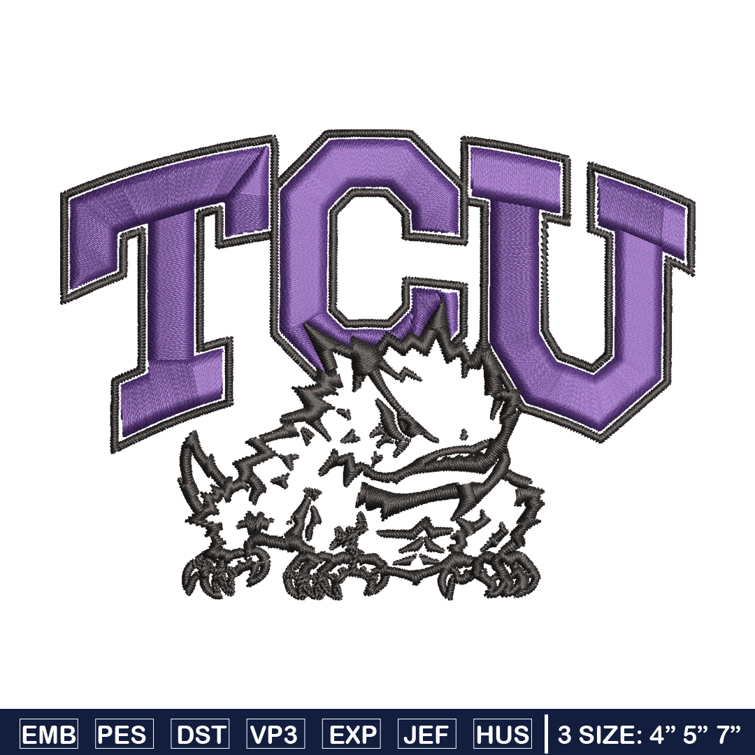 TCU Horned Frogs embroidery design, TCU Horned Frogs embroid | Inspire ...