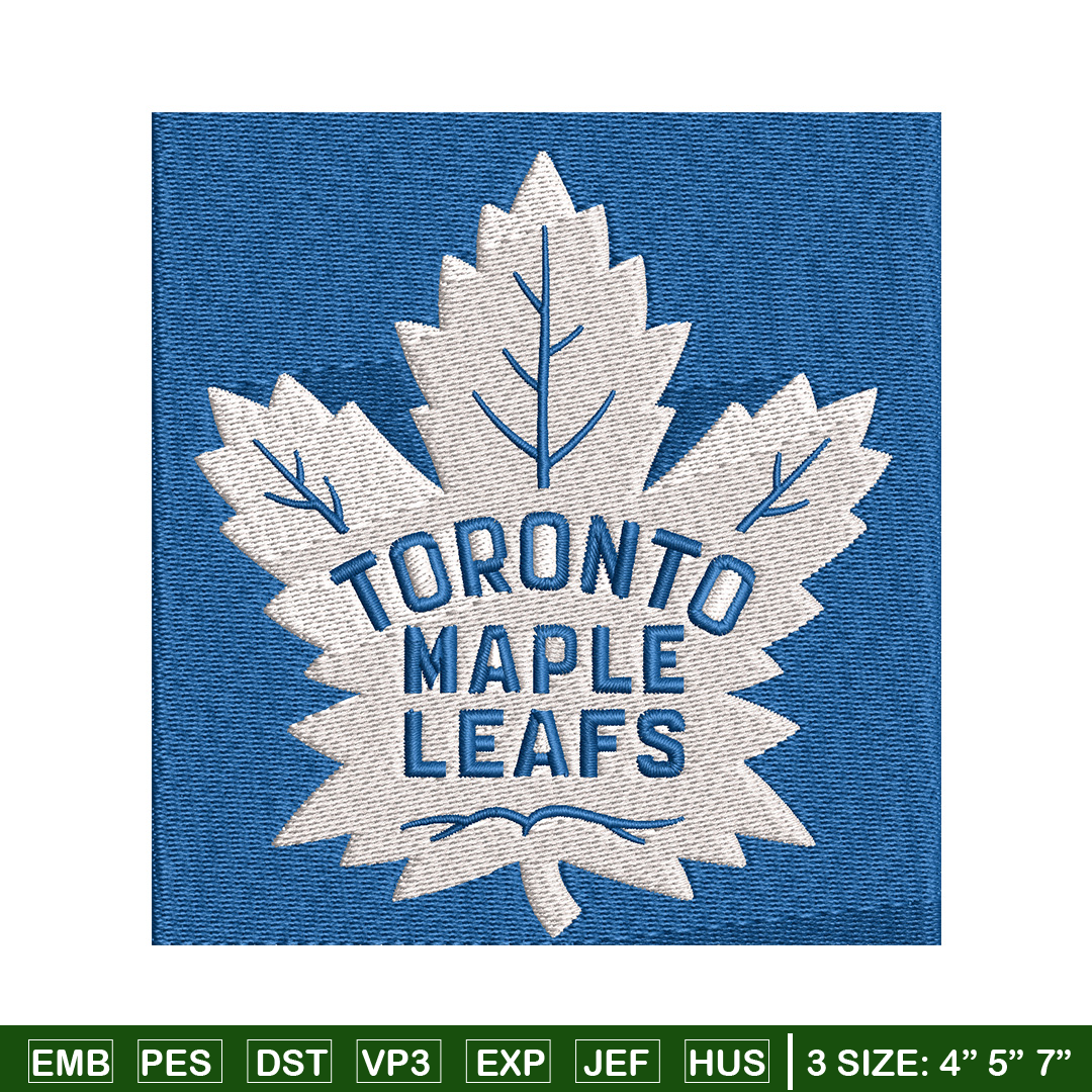 Toronto Maple logo Embroidery, NHL Embroidery, Sport embroid | Inspire ...
