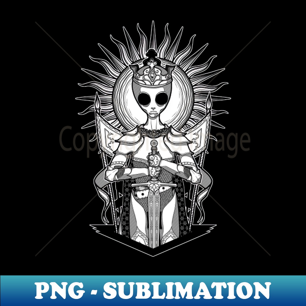 The alien King Arthur - Black version - Instant PNG Sublimat | Inspire ...