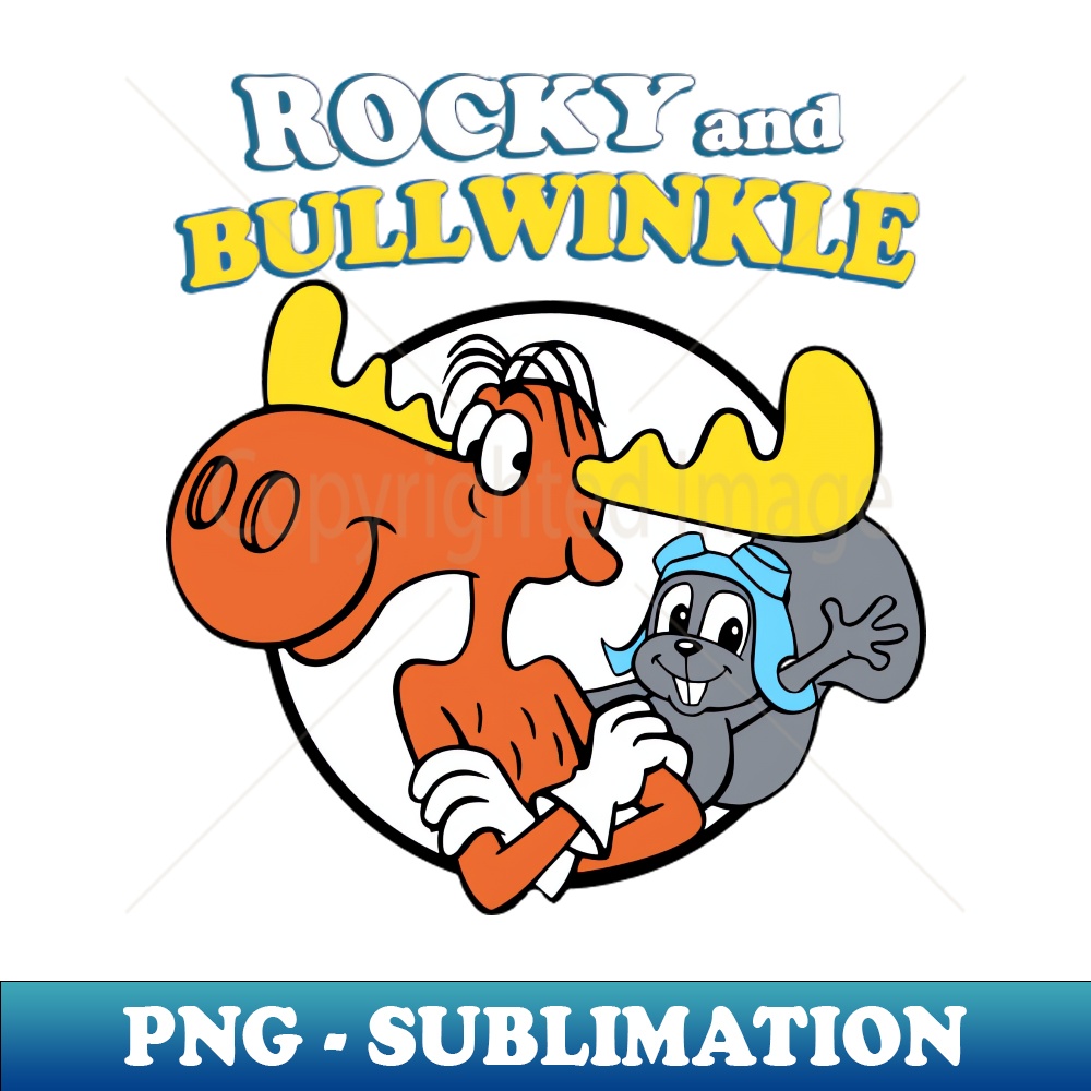 Rocky and Bullwinkle - Retro PNG Sublimation Digital Downloa | Inspire ...