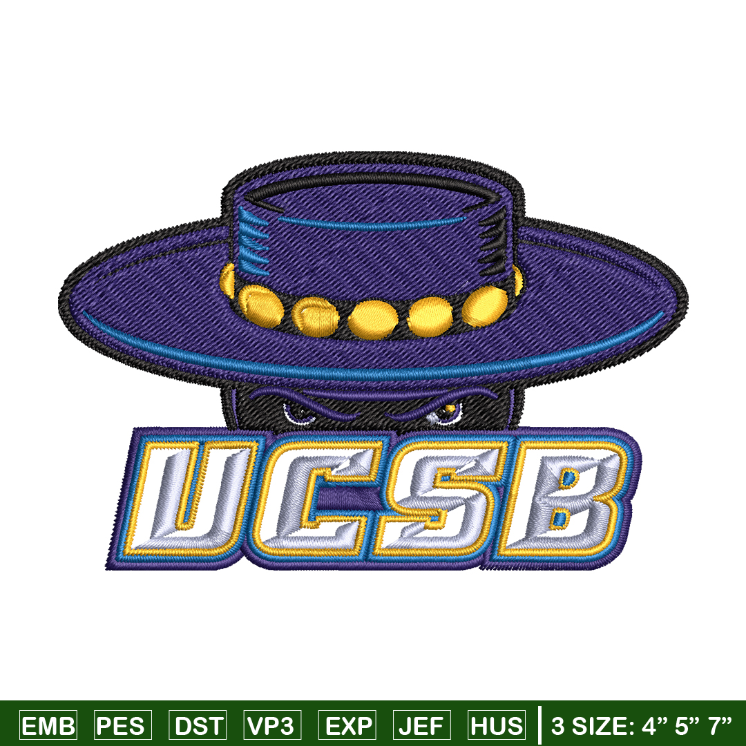UCSB Gauchos embroidery design, UCSB Gauchos embroidery, log | Inspire ...
