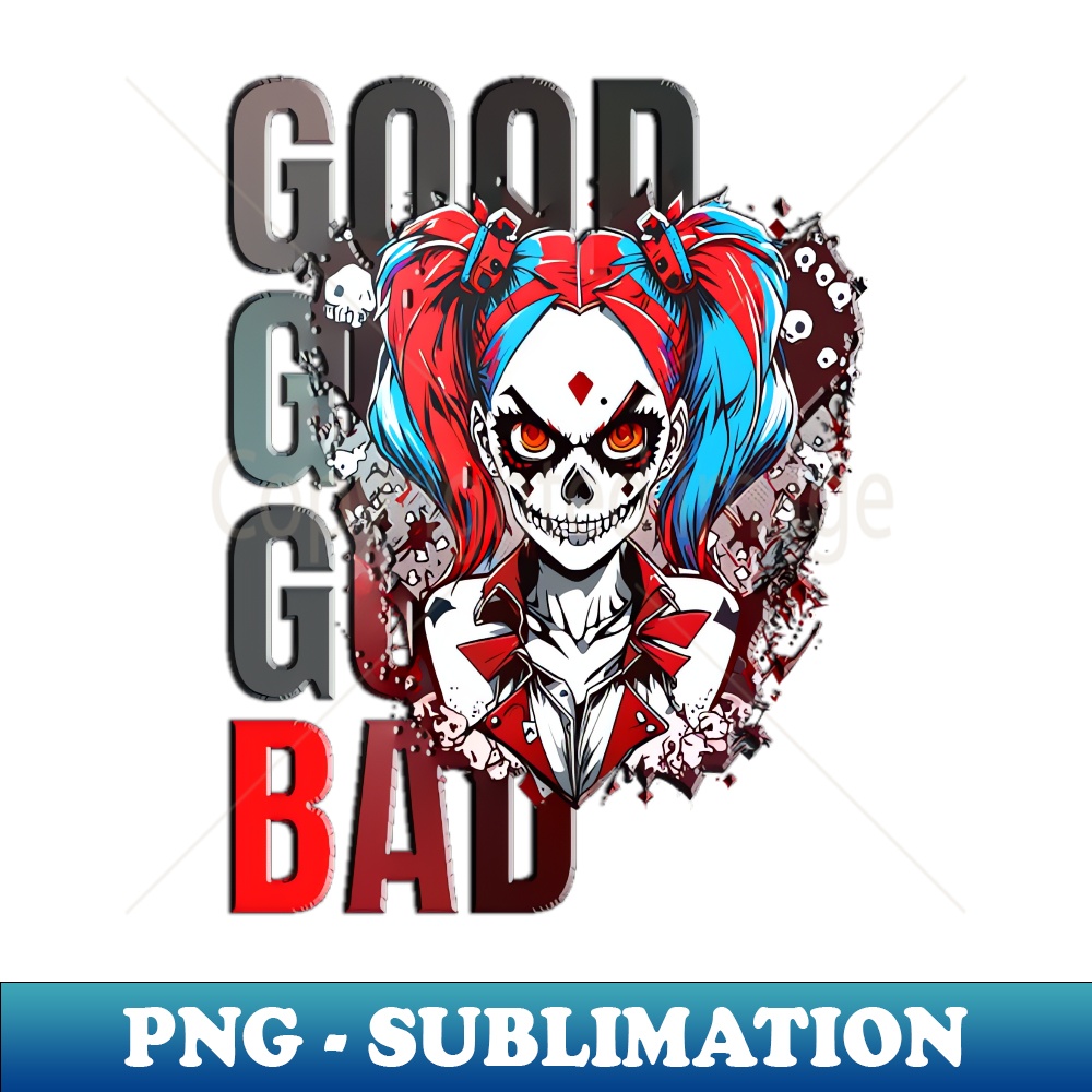 Skull Harley Good Girl Gone Bad - Artistic Sublimation Digit | Inspire ...