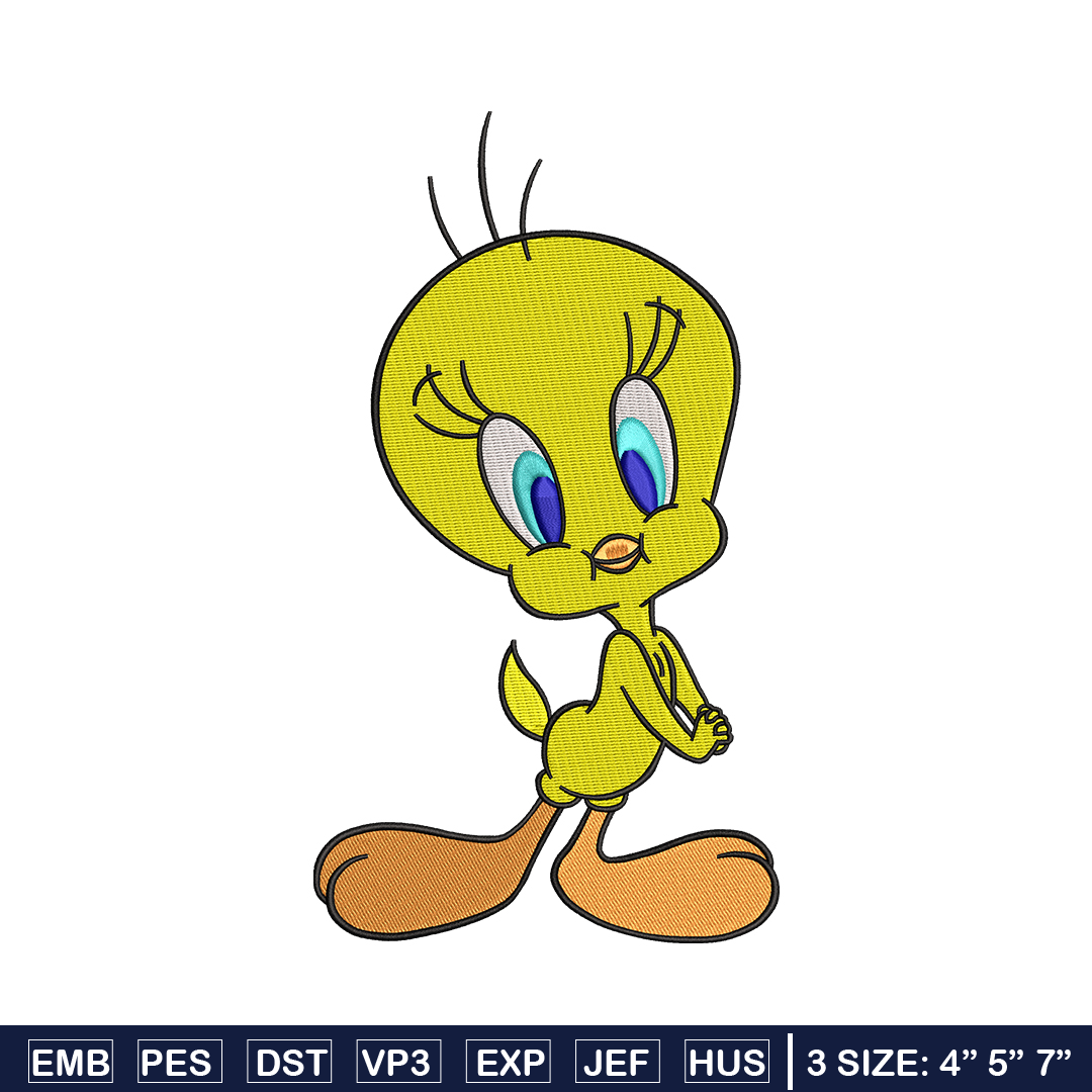 Tweety cartoon embroidery design, Tweety cartoon embroidery, - Inspire ...