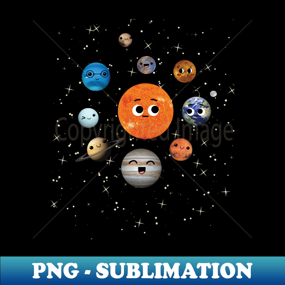Cute Planets of Solar System - Decorative Sublimation PNG Fi | Inspire ...