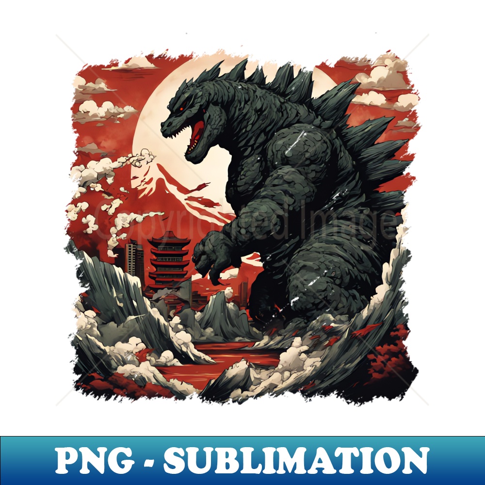 gojira japanese art - High-Resolution PNG Sublimation File - | Inspire ...