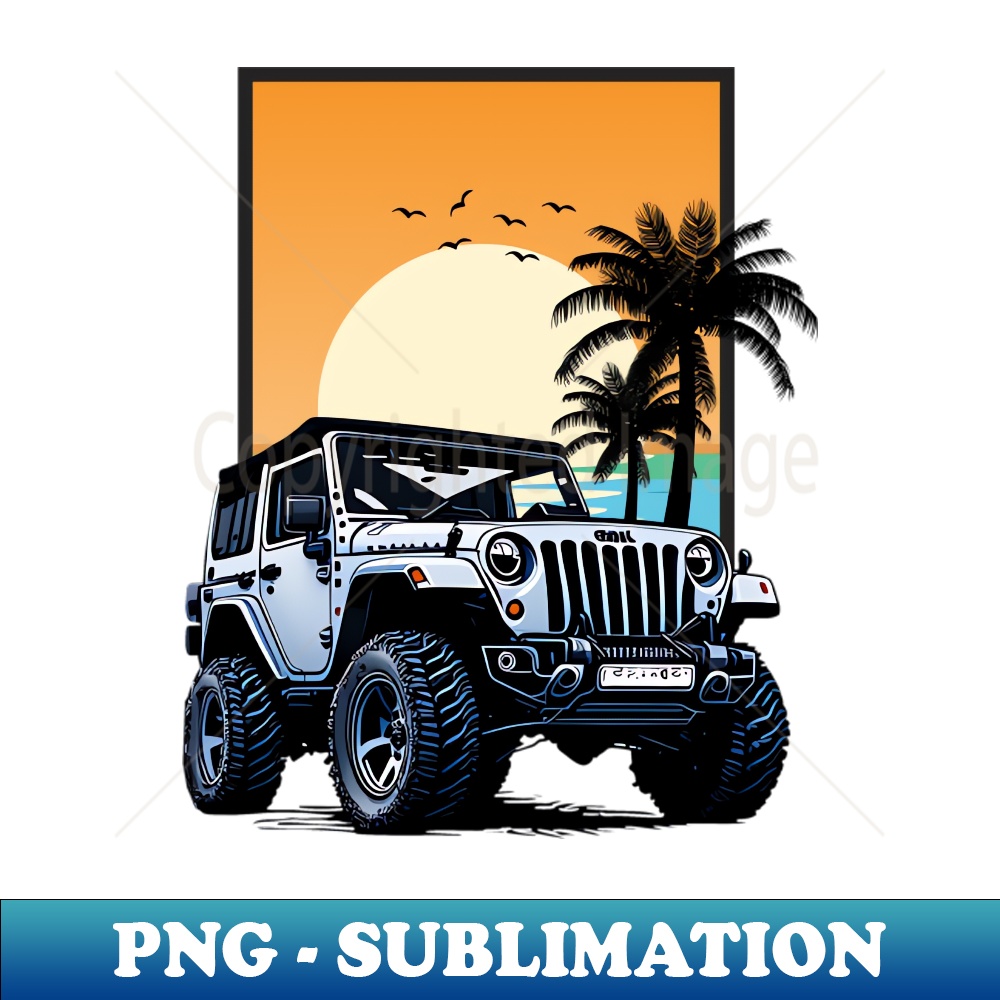 Jeep Adventure - Sunset Beach - Digital Sublimation Download | Inspire ...