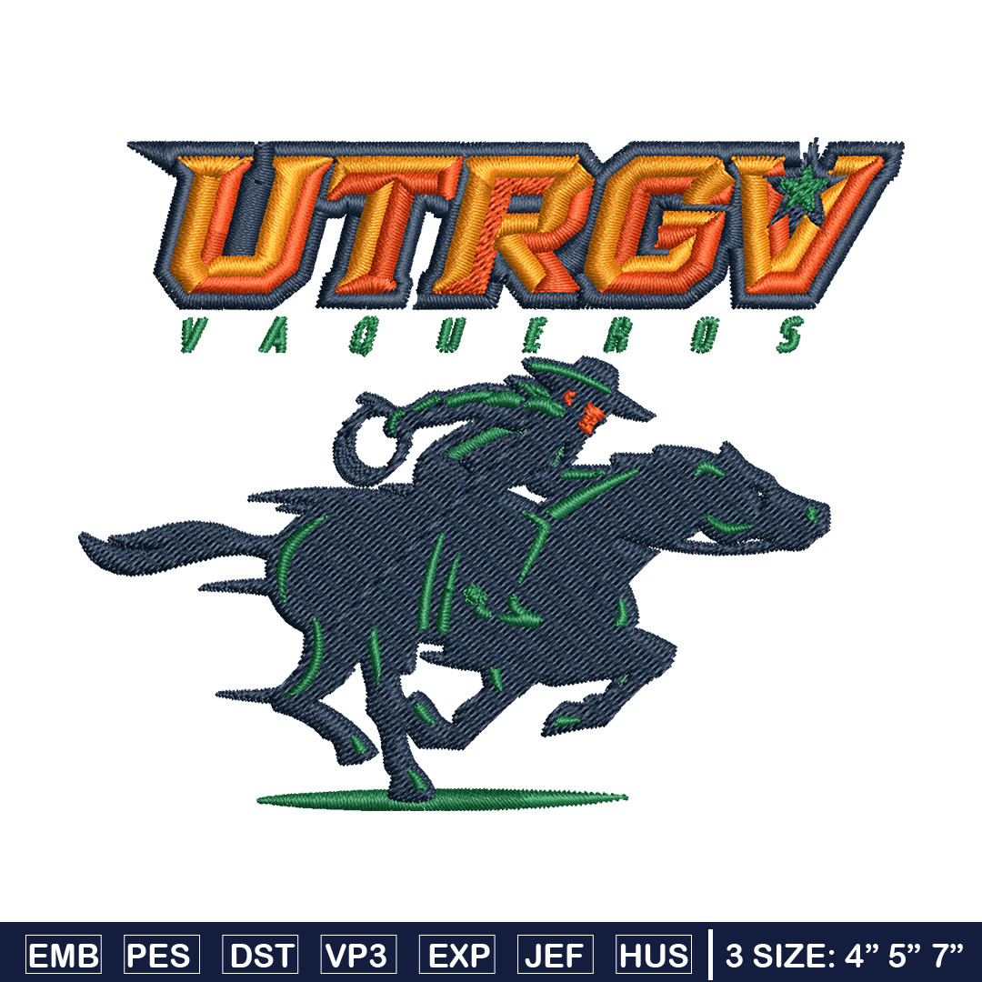 UTRGV Vaqueros embroidery design, UTRGV Vaqueros embroidery, | Inspire ...