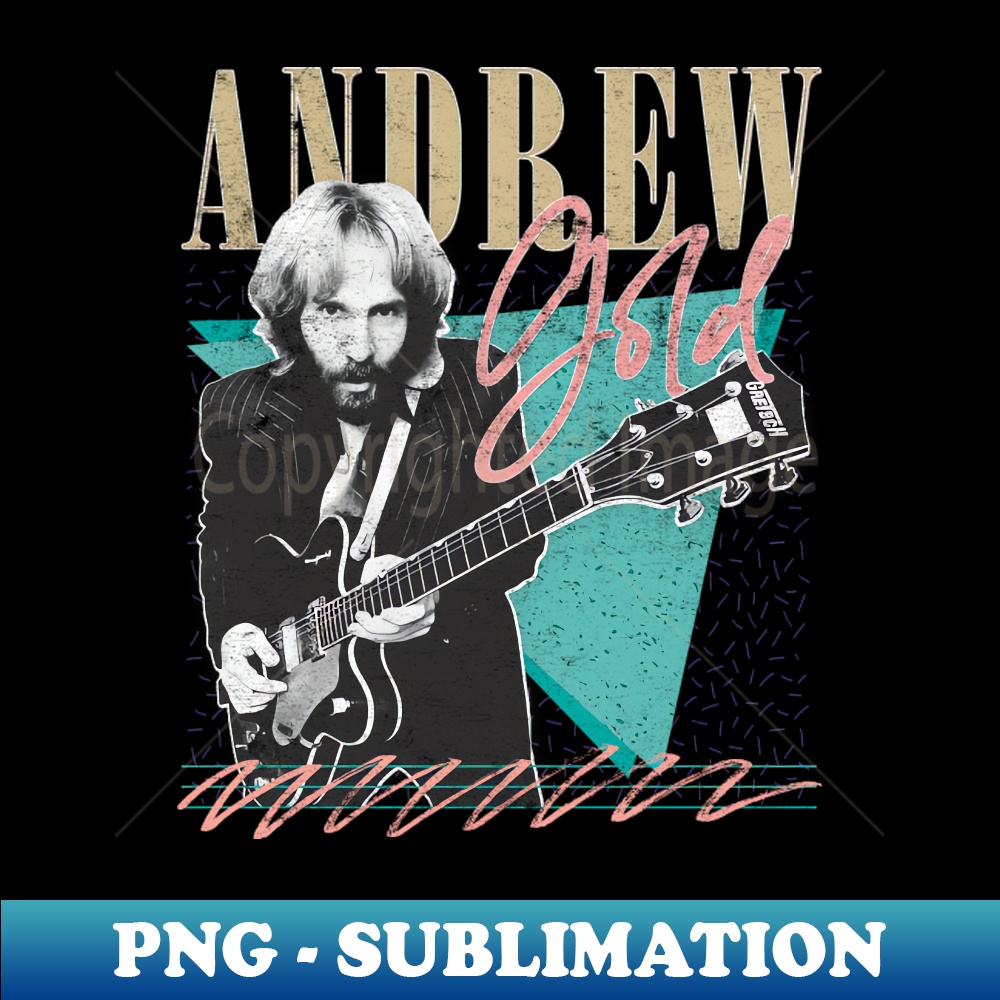 Andrew Gold Reto 80s Style Fan Design - High-Quality PNG Su | Inspire ...