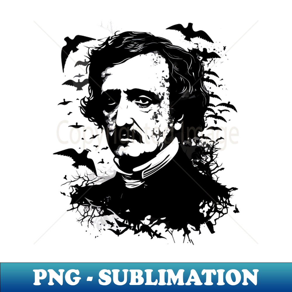 Edgar Allan Poe - PNG Transparent Sublimation Design - Unloc - Inspire ...