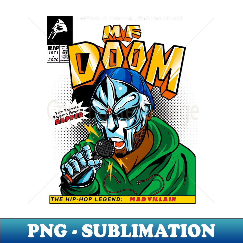 MF DOOM Comic cover Tribute - Premium PNG Sublimation File - - Inspire ...