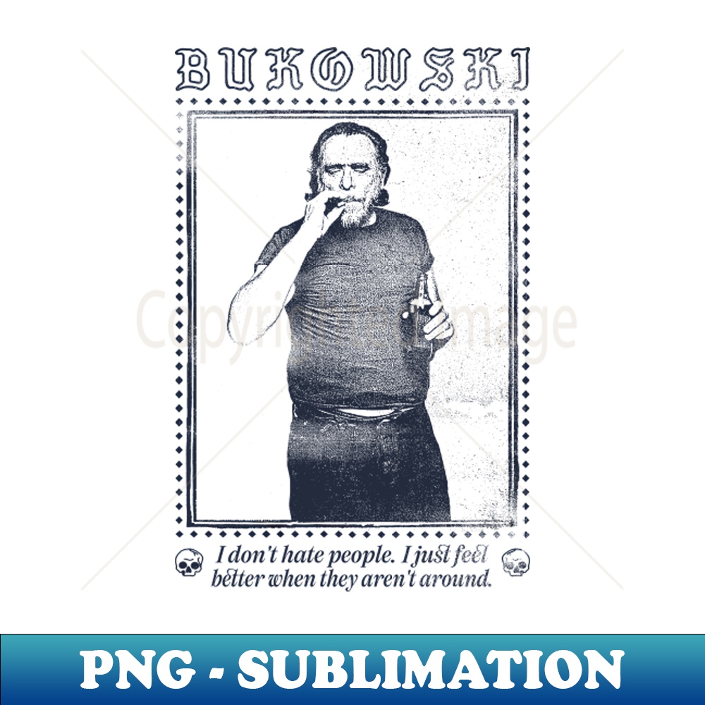 Charles Bukowski Original Aesthetic Faded Punkstyle Design - Inspire Uplift