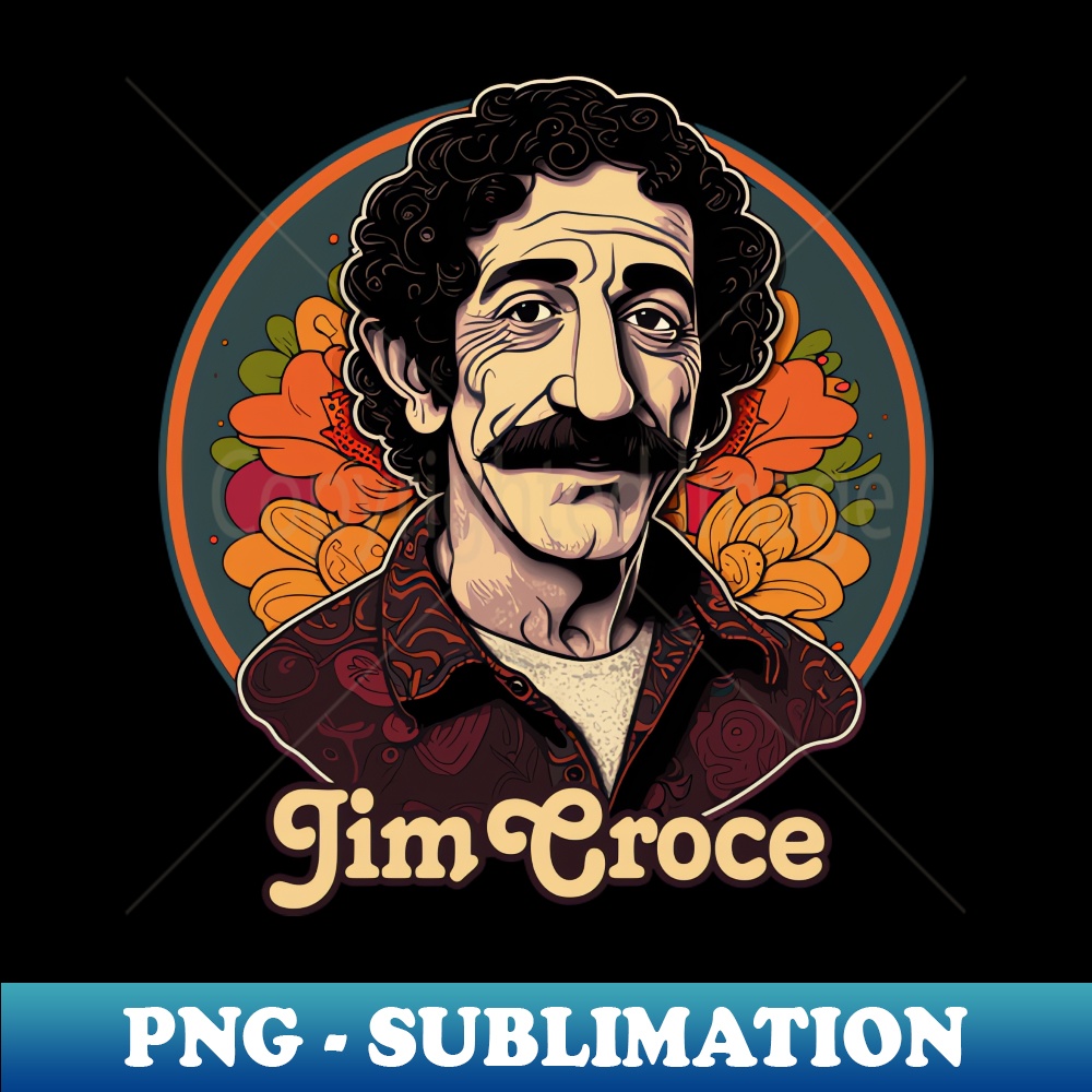 Jim Croce Retro Fan Artwork Design - PNG Transparent Sublim | Inspire ...