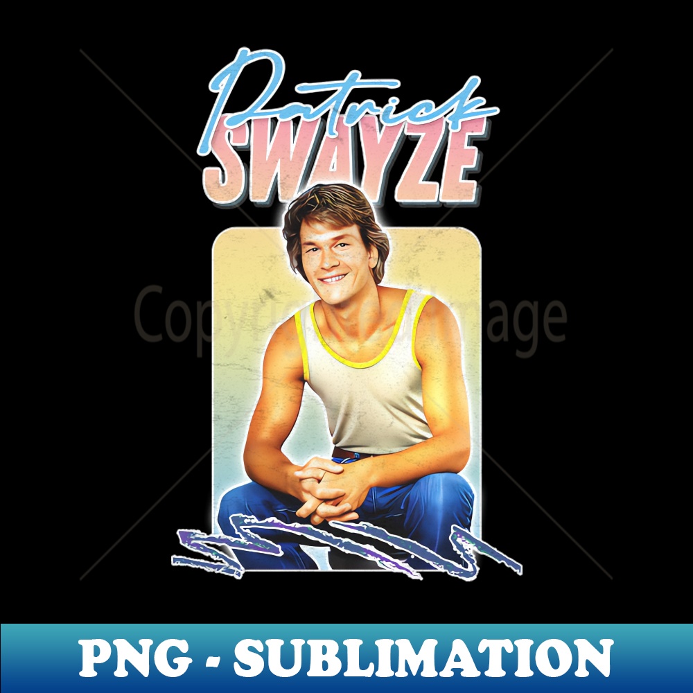 Patrick Swayze 90s Styled Retro Graphic Design - Aesthetic S - Inspire ...