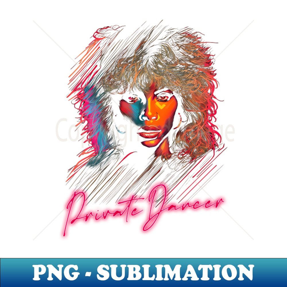 Tina Turner - Private Dancer 80s Style Retro Design - PNG T | Inspire Uplift