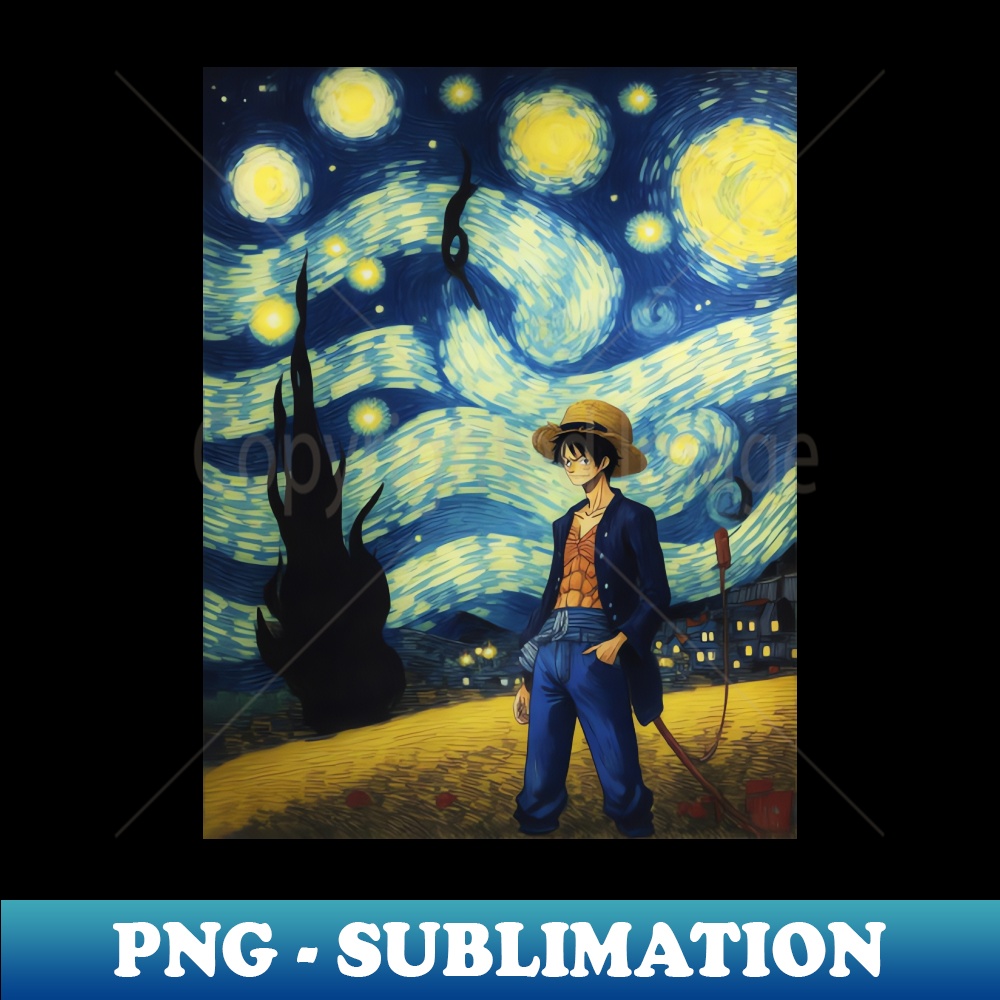 Luffy in the starry night - Aesthetic Sublimation Digital Fi | Inspire ...