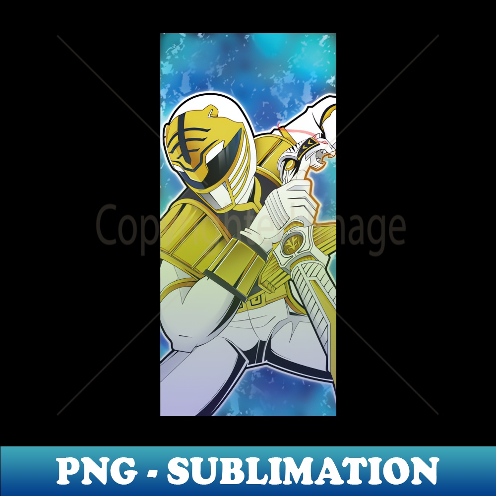 Mighty Morphin White Ranger - Instant PNG Sublimation Downlo - Inspire ...
