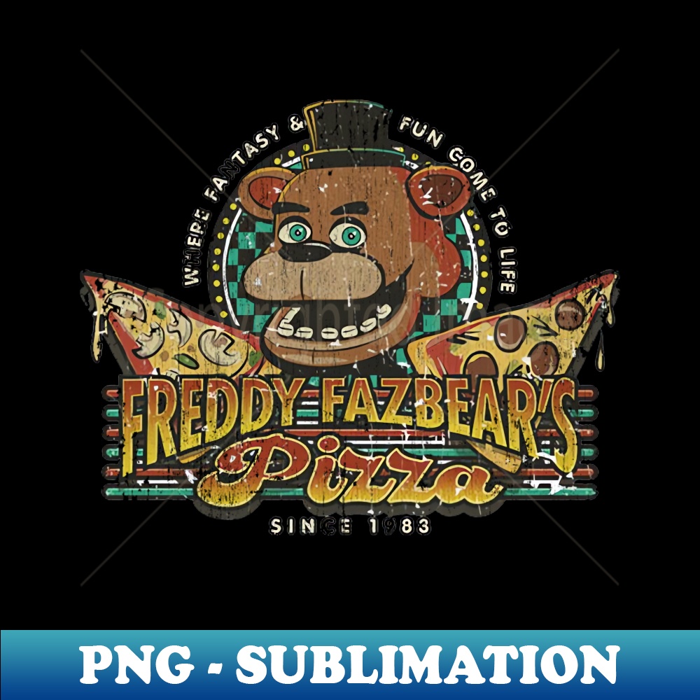 Freddy Fazbears Pizza - Vintage - PNG Transparent Sublimatio - Inspire ...