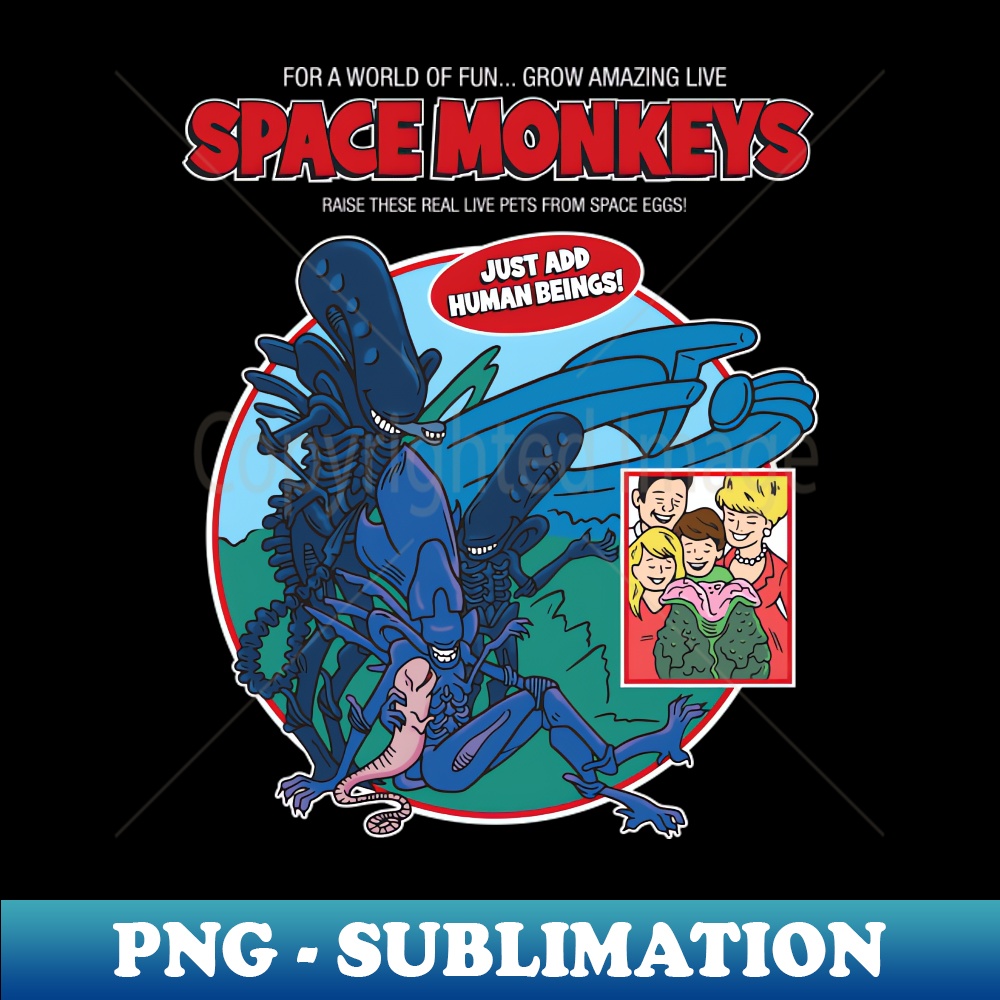Space Monkeys - ALIEN - Stylish Sublimation Digital Download | Inspire ...