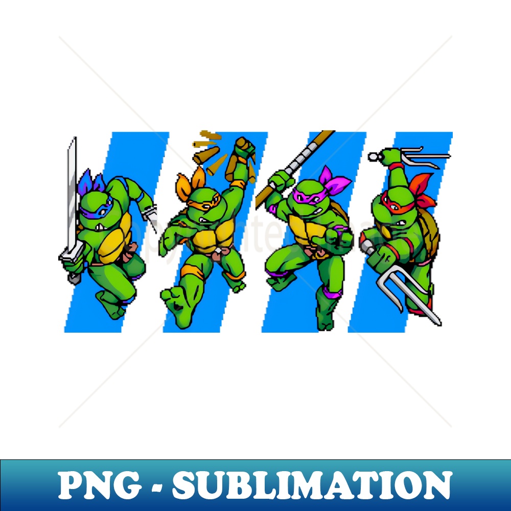 Ninja Turtles Pixel Art - Decorative Sublimation PNG File - | Inspire ...
