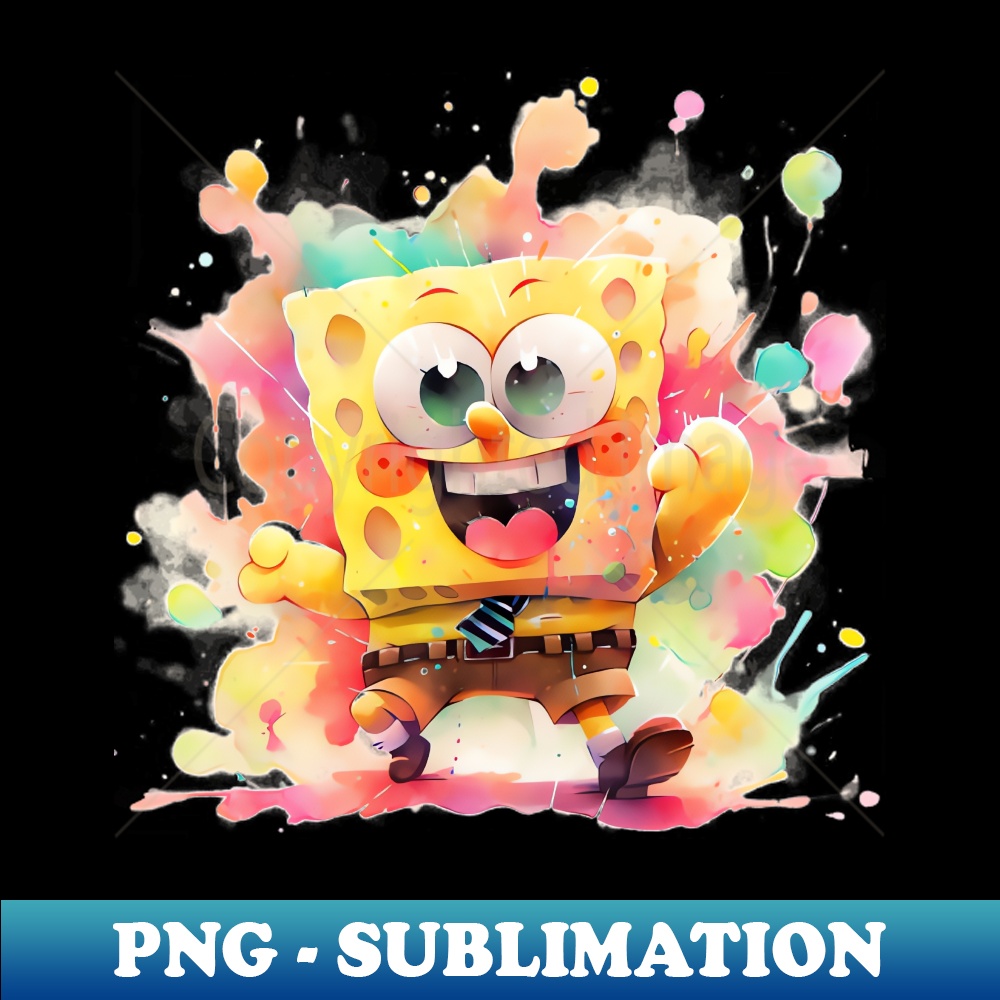 SPONGEBOB COLOR SPLASH - Digital Sublimation Download File - - Inspire ...