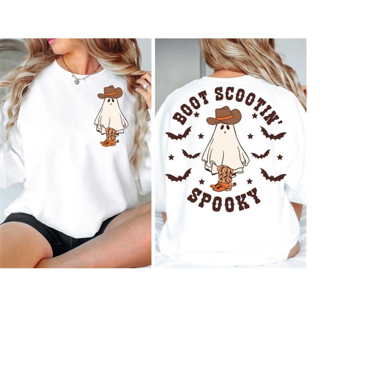 Boot Scoot Spooky svg, Western Ghost svg, Retro Halloween De | Inspire ...