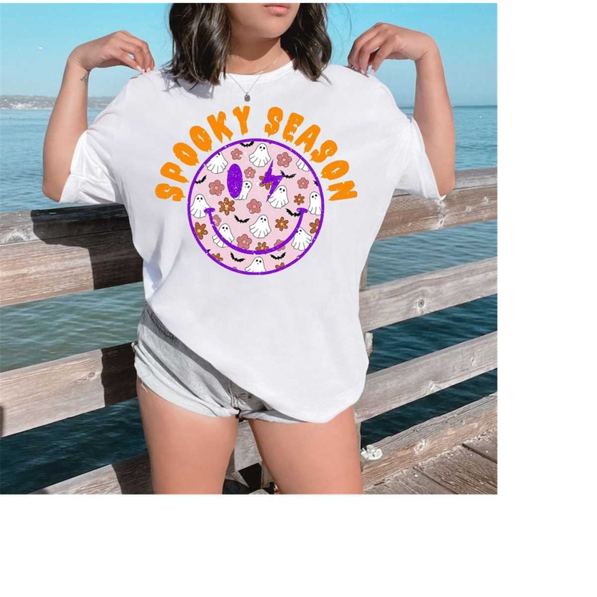 Retro Spooky Season PNG, Smiley Face Png, Spooky Season Png, - Inspire ...