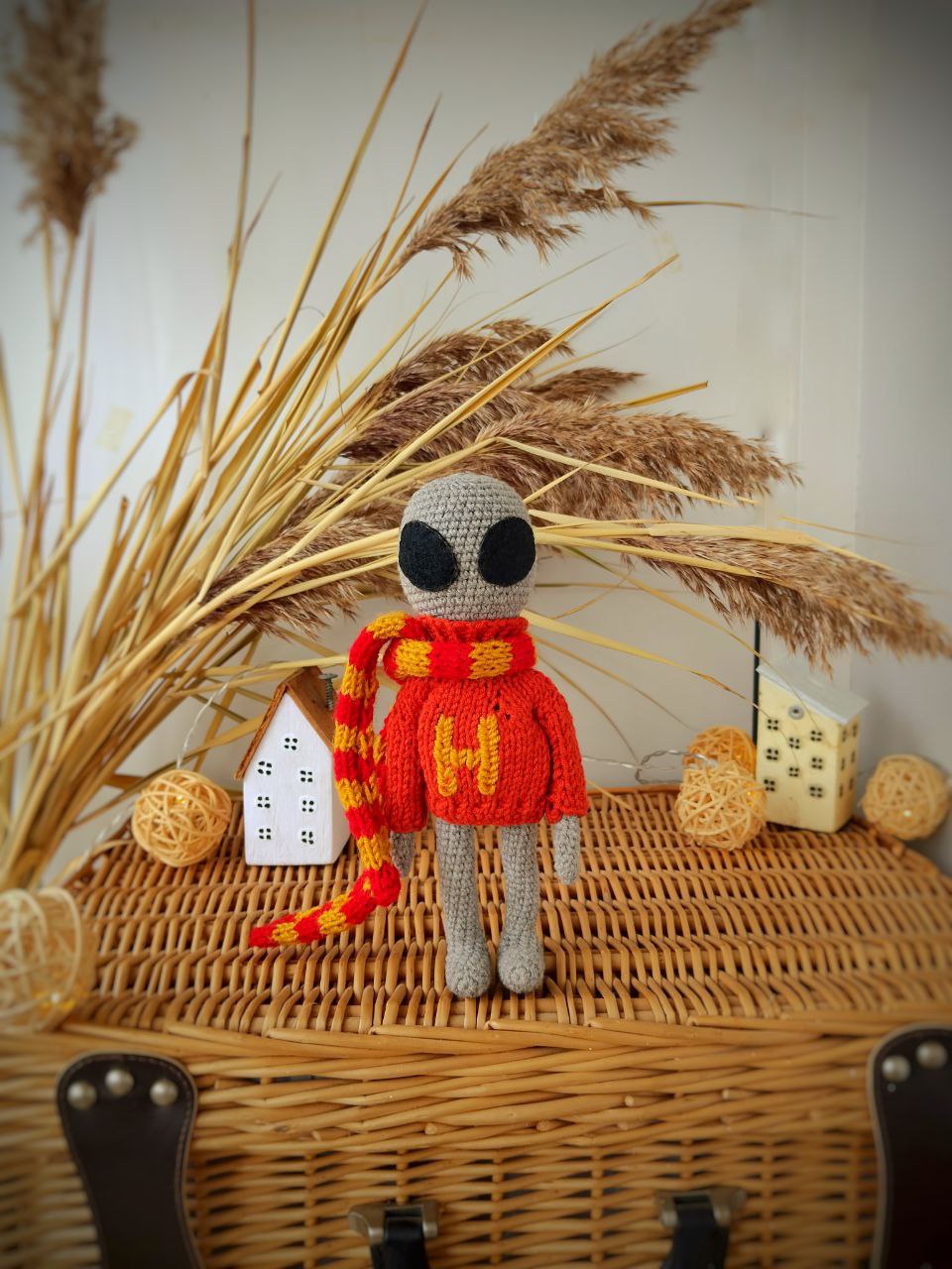 Alien gray doll in Harry Potter dress, UFO toy, Custom plush - Inspire ...