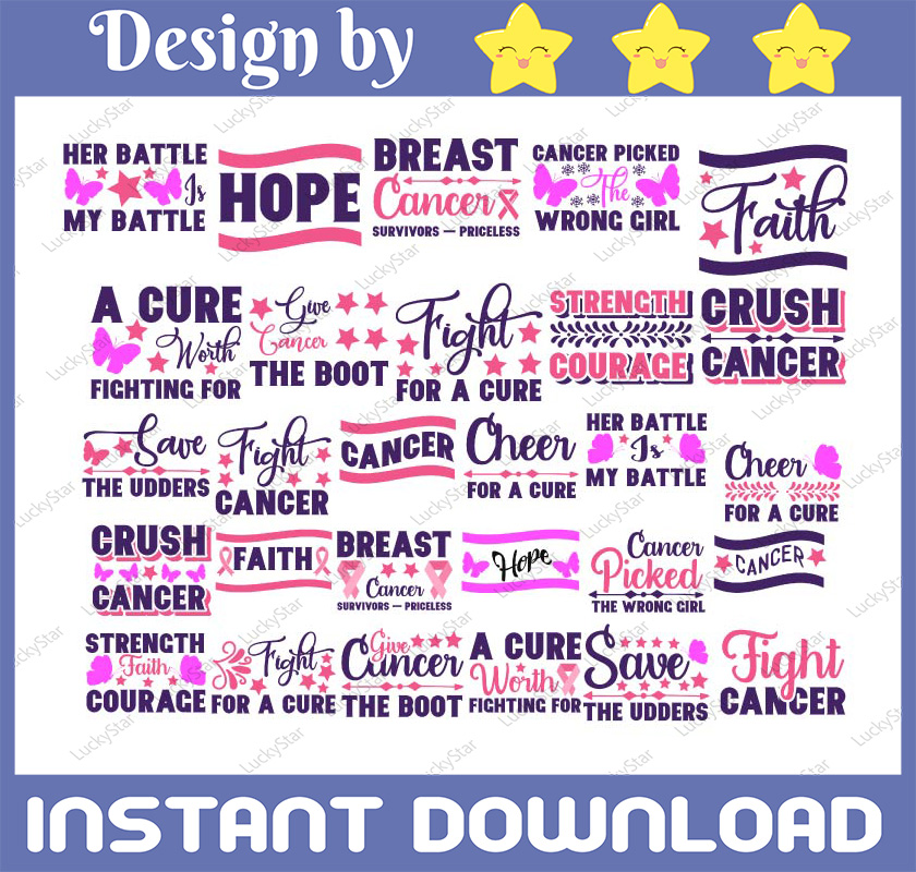 Breast Cancer SVG Bundle, Survivor Svg, Pink Ribbon Svg, Bre - Inspire ...