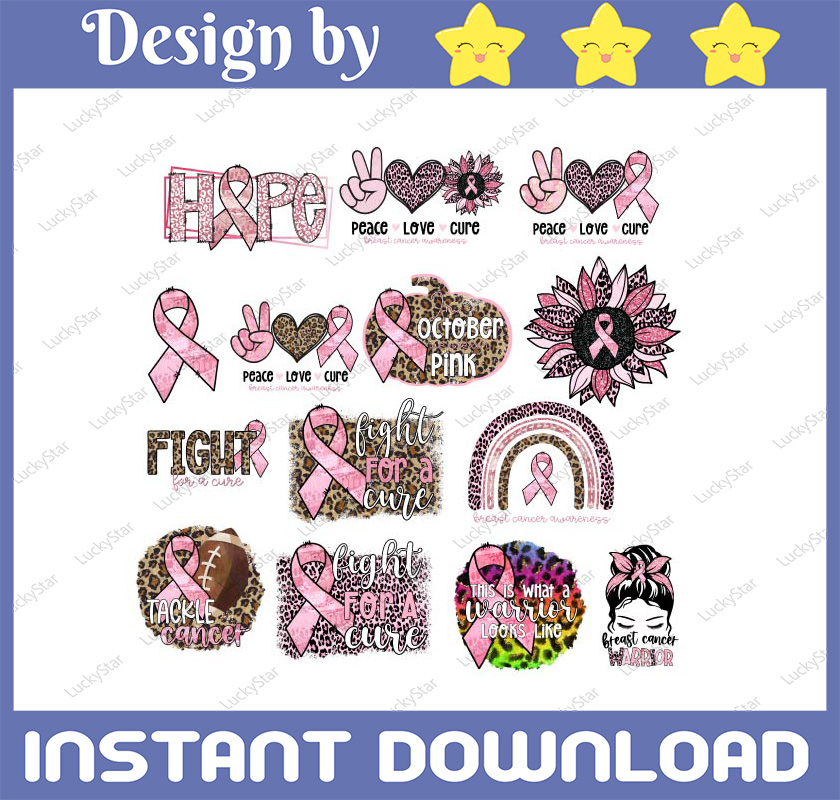 Breast cancer Sublimation Bundle, Cancer awareness png, Pink - Inspire ...