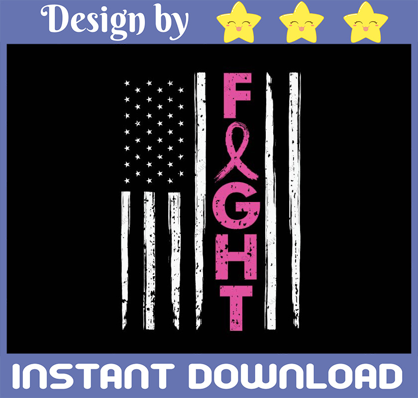 Pink Ribbon USA Flag svg, Breast Cancer Awareness svg, Breas | Inspire ...