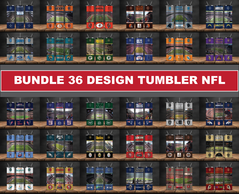 Nfl Stadiums Tumbler Wraps Bundle, 32 Team Nfl Tumbler Wrap - Inspire ...