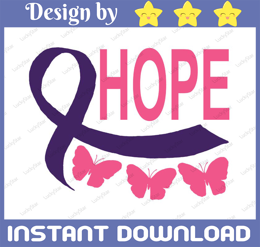 Hope svg, Breast Cancer svg, Cancer Ribbon svg, Fight Cancer - Inspire ...