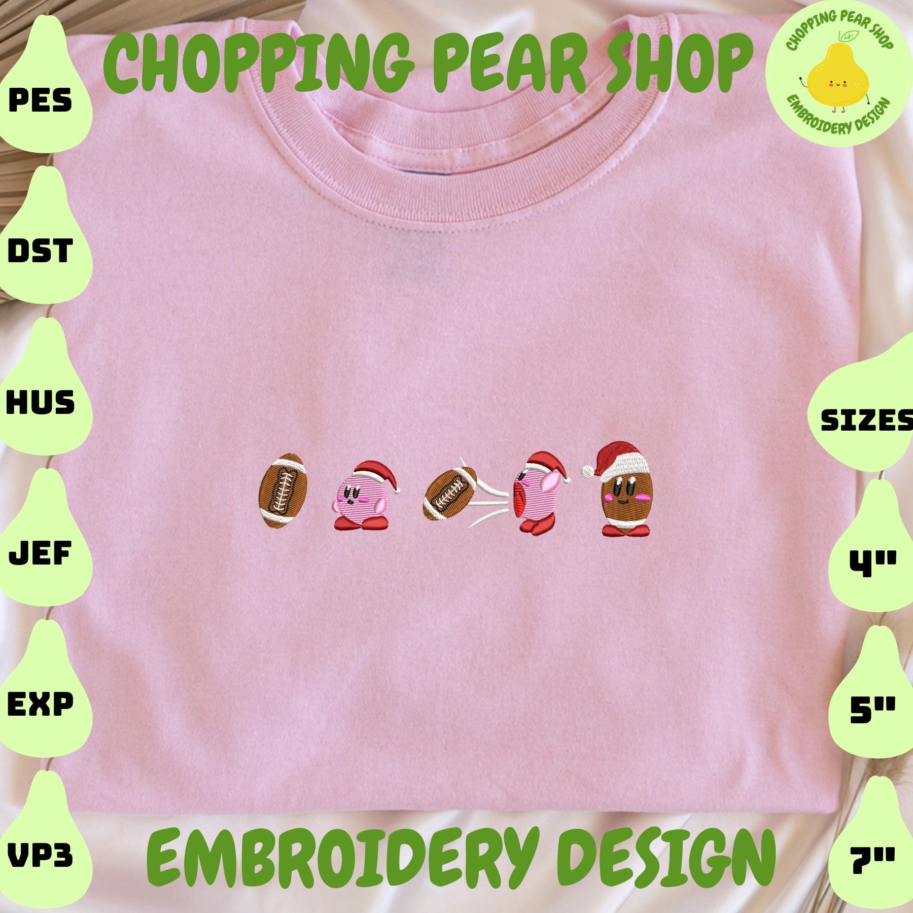 Christmas Embroidery Designs, Kirby X Rugby Ball Embroidery - Inspire ...