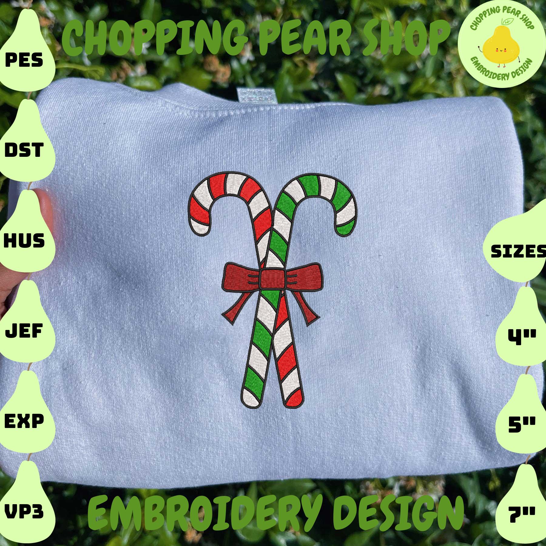 Candy Cane Embroidery Designs, Christmas Embroidery Designs, | Inspire ...